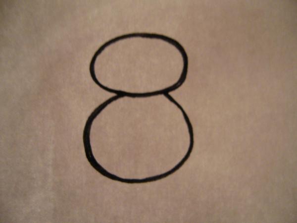 Cómo dibujar el número 8 de forma original - 6 pasos
