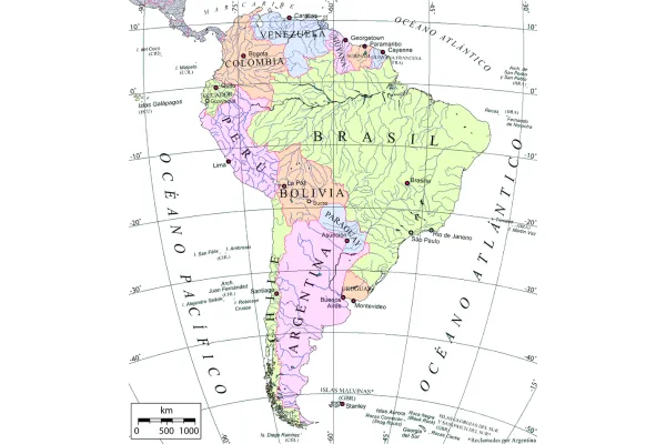 Mapa Político De América Del Sur Con Capitales