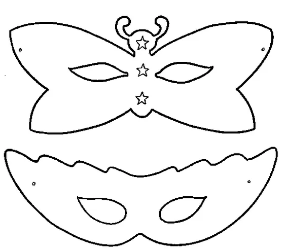 mascaras de carnaval dibujos