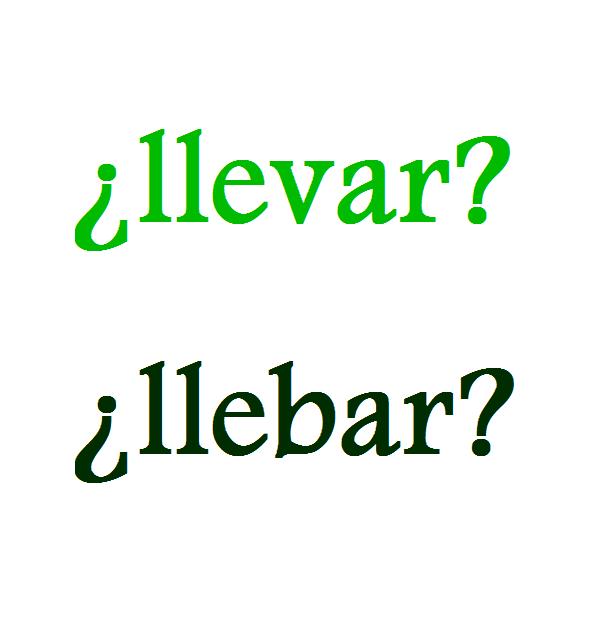Cómo se escribe llevar o llebar