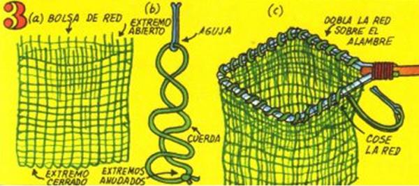 Cómo hacer una red para los peces - 4 pasos
