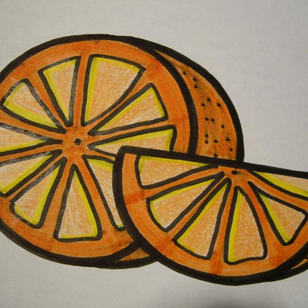 Cmo Dibujar Una Naranja Paso A Paso Dibujo De Naranja