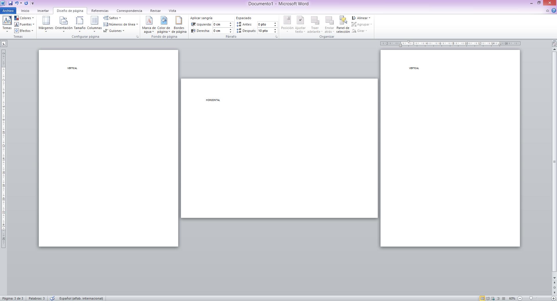 Cómo cambiar una hoja de vertical a horizontal en Word 2010