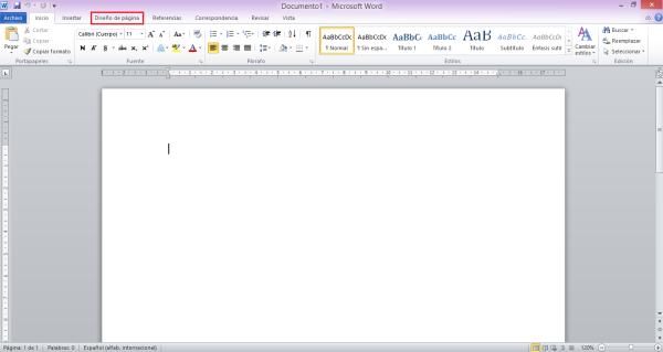 Cómo cambiar una hoja de vertical a horizontal en Word 2010