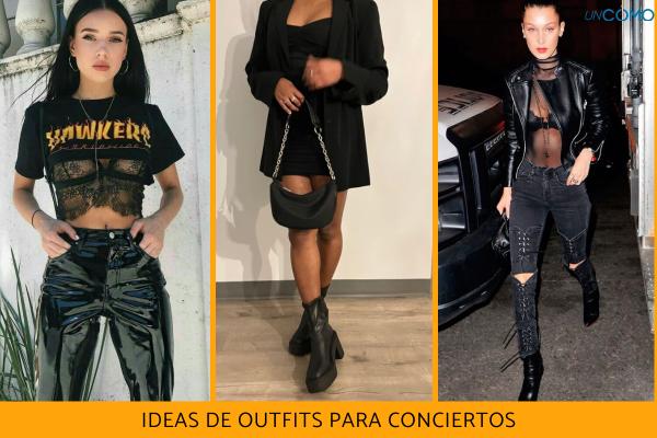 Ideas de outfits para conciertos - Desde looks rockeros y clásicos hasta más cómodos y sofisticados