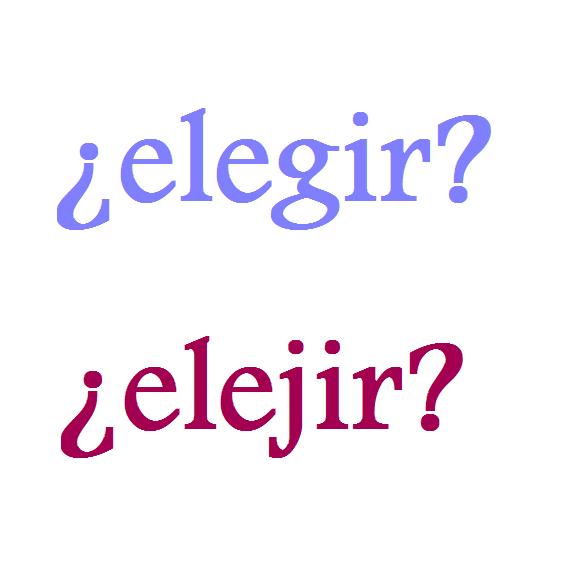 Cómo se escribe elegir o elejir