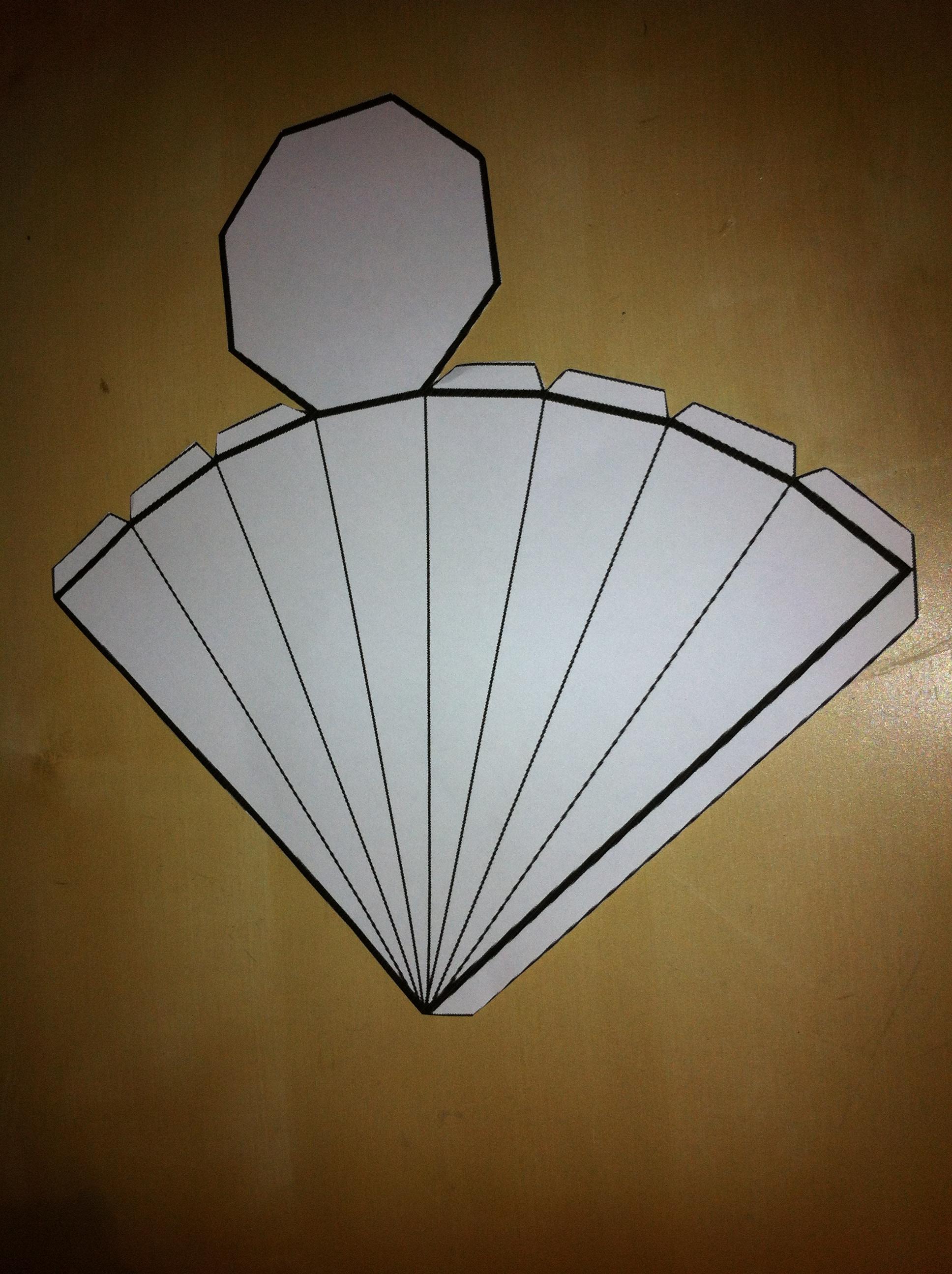 Cómo hacer una pirámide con base octagonal - 5 pasos