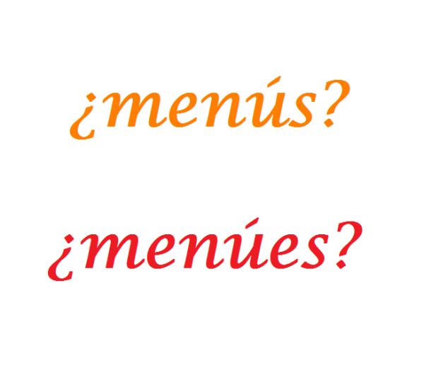 Cómo se dice menús o menúes