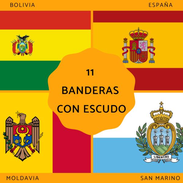 Escudo En Blanco Con Estandarte