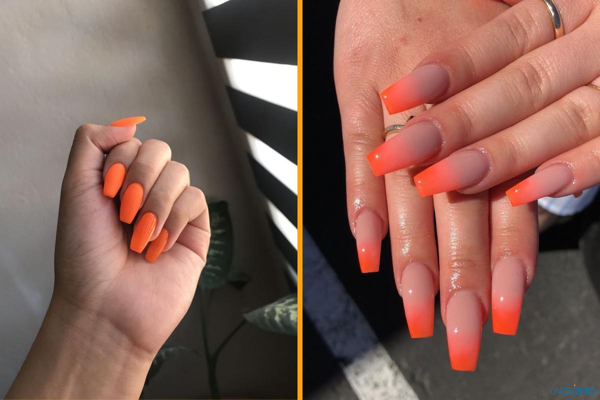 10 diseños de uñas naranjas para una manicura de verano vibrante