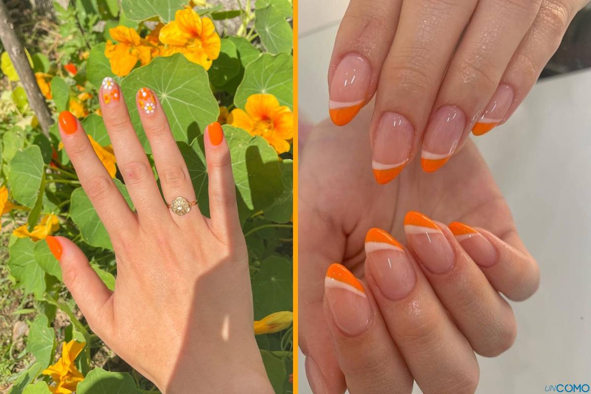 10 diseños de uñas naranjas para una manicura de verano vibrante