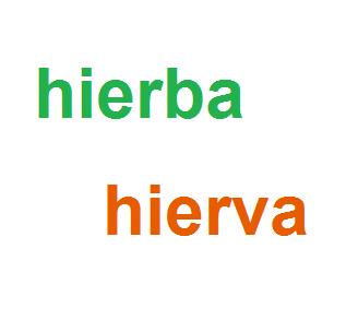 Cuál es la diferencia entre hierba y hierva