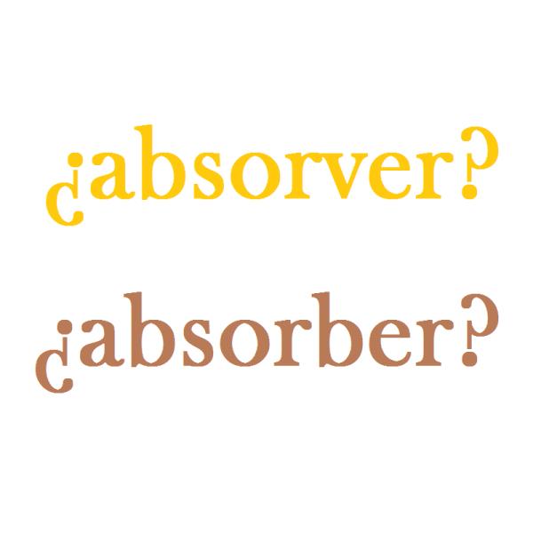 Cómo se escribe absorver o absorber
