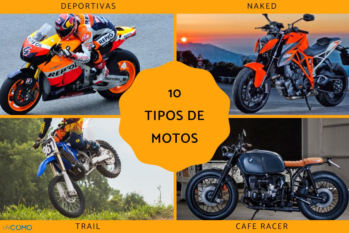 10 tipos de motos - Conoce los nombres y fotos de diversas motocicletas y descubre cuál te conviene