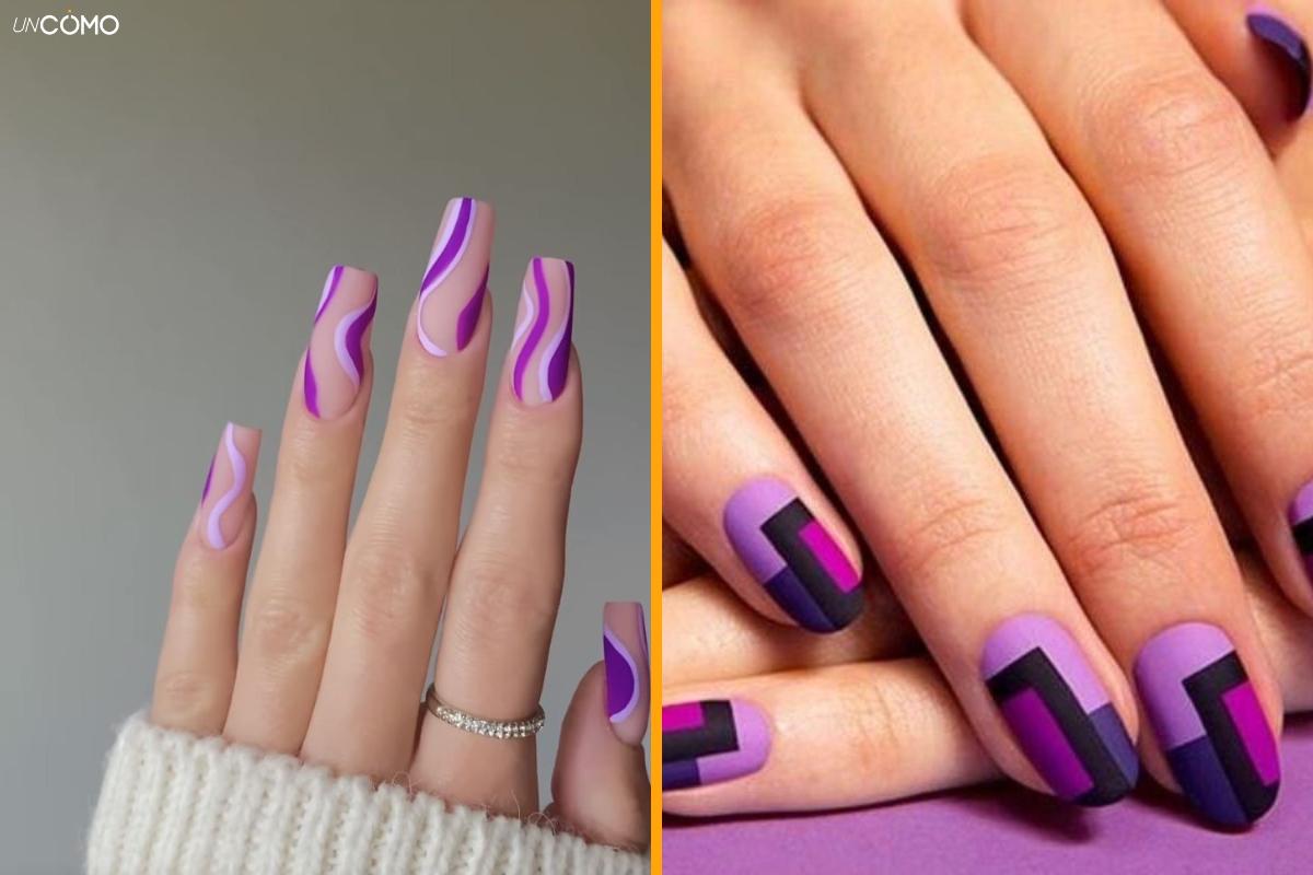 10 diseños de uñas moradas: una manicura bonita y elegante