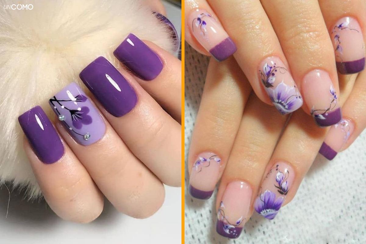 10 diseños de uñas moradas: una manicura bonita y elegante